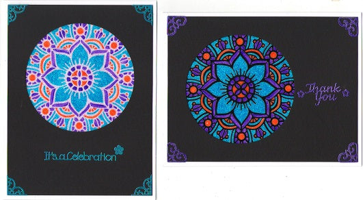 Mandala-Mandalistick Outline Sticker 8 Card Kit – Paper Crafting with ...